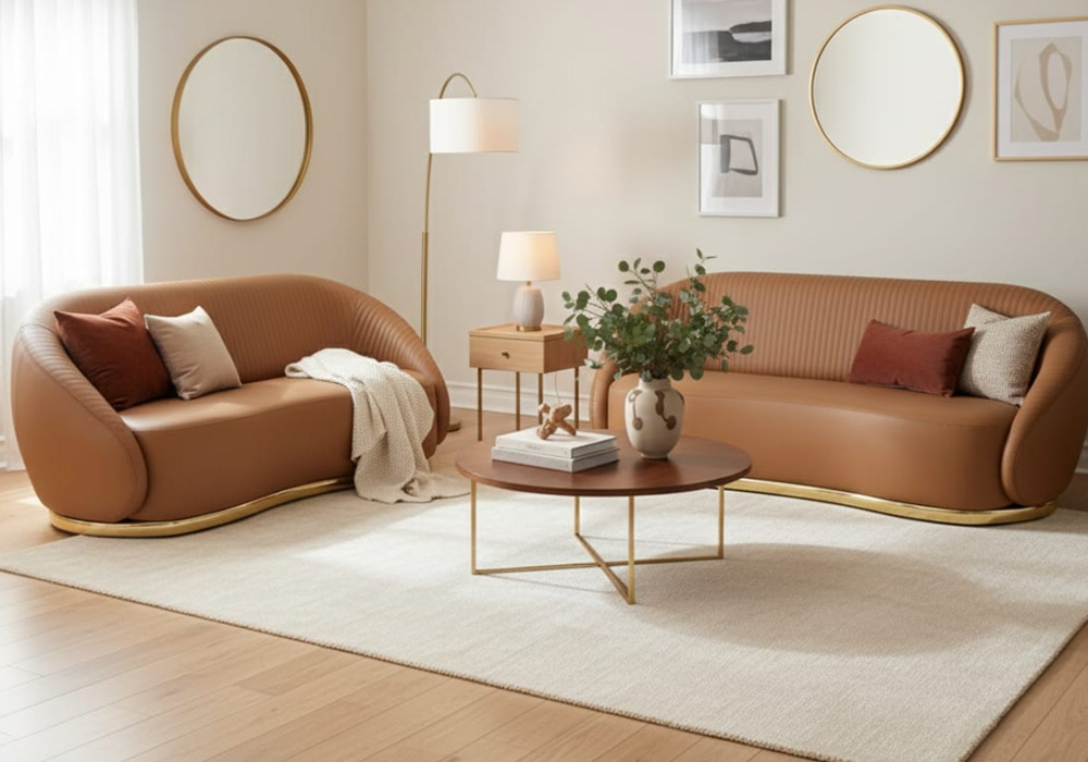 Buy Nordic Edge three-seater sofa set with Spns Furniture at best price